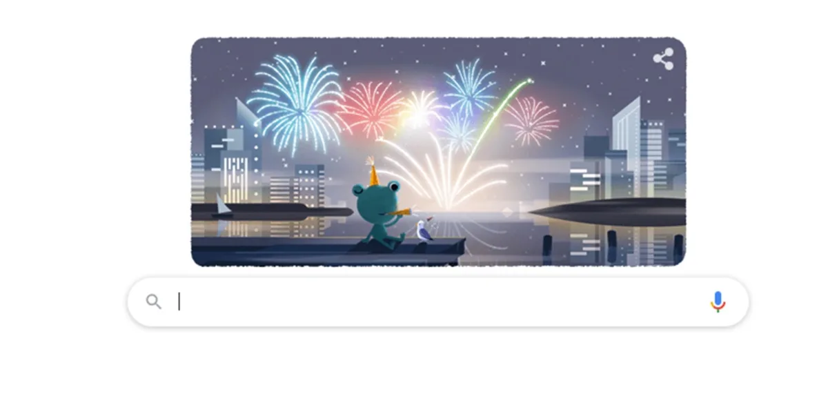 Google celebra la nochevieja con un doodle de la ranita Froggy | Filo News