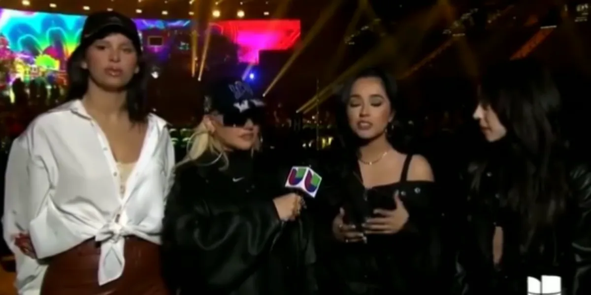 Christina Aguilera, Becky G, Nathy Peluso y Naiki en la previa de los ...