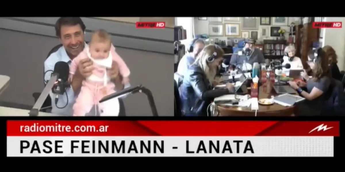 Eduardo Feimann presentó a su hija en el pase radial con Jorge Lanata ...