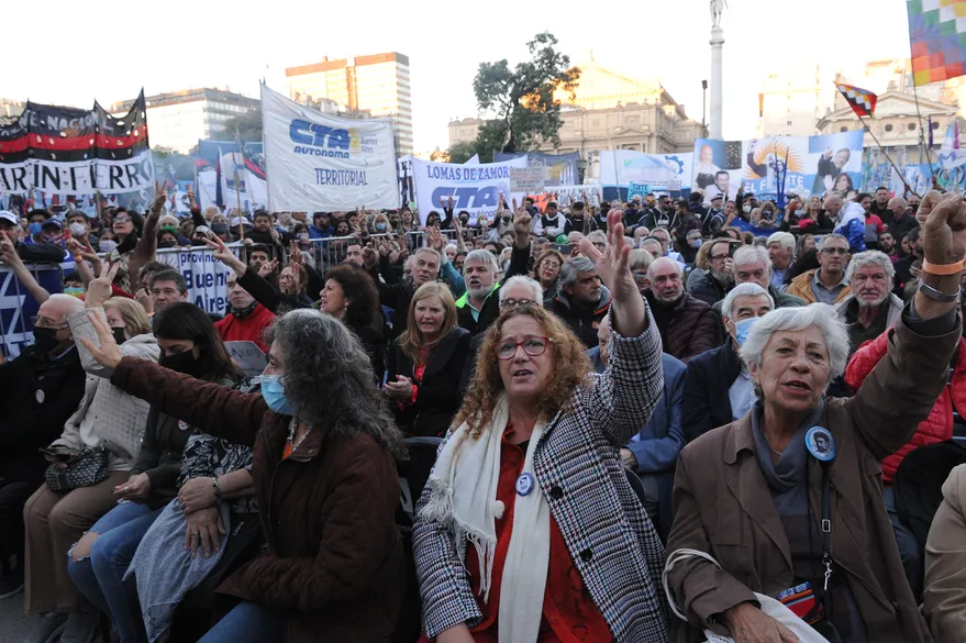 Amado Boudou y Roberto Baradel encabezaron la marcha contra la Corte ...