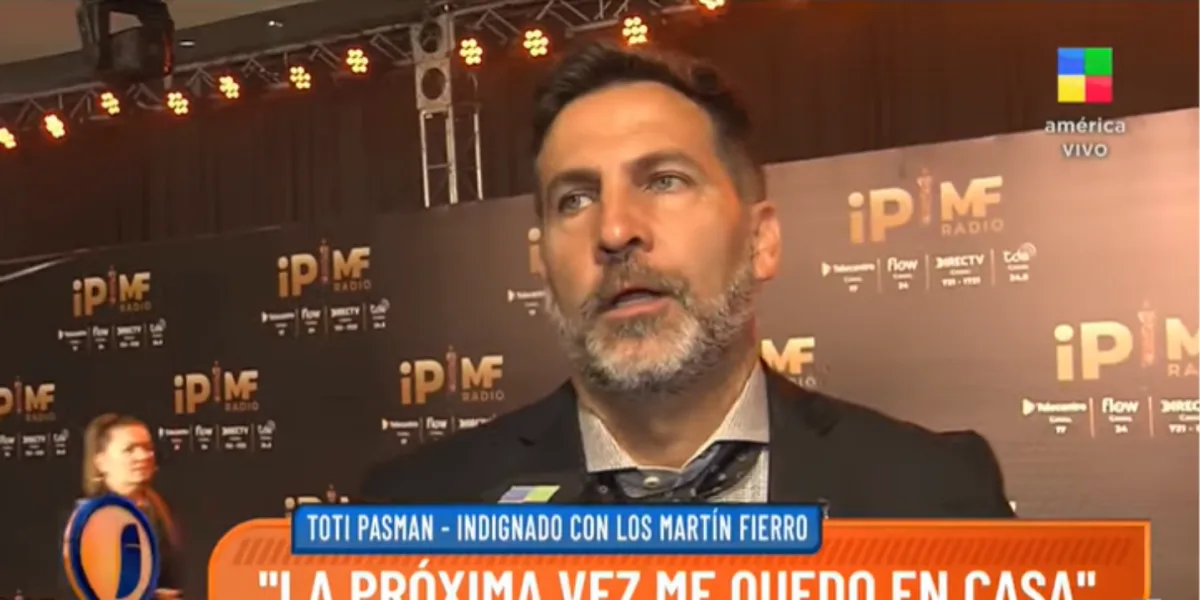 El enojo de Toti Pasman en los Premios Martín Fierro de Radio: "Siento ...
