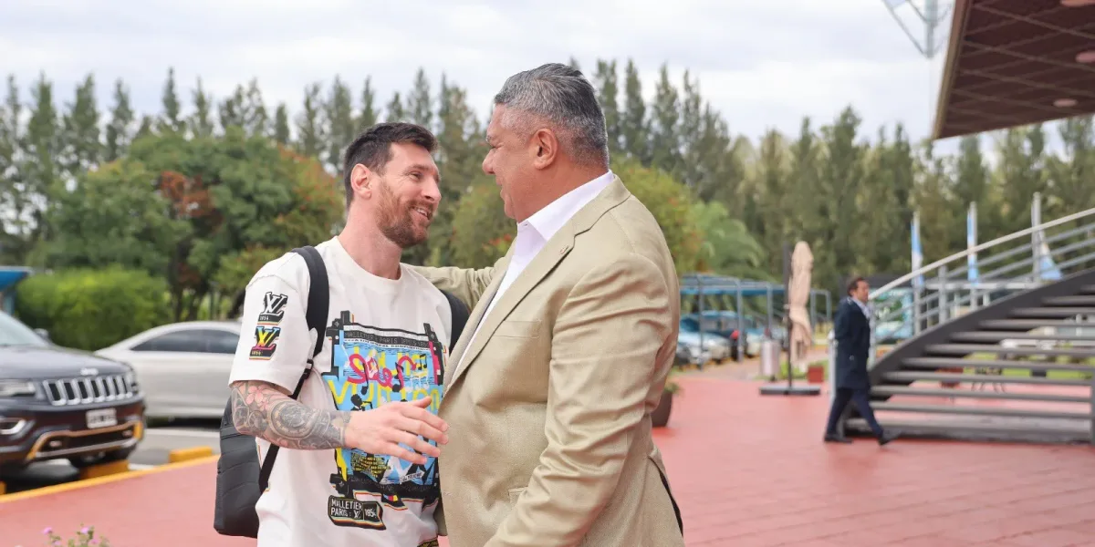 El "Chiqui" Tapia recibió a Messi en el predio de AFA | Filo News